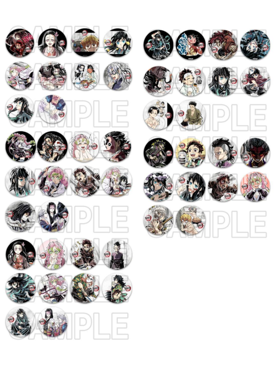 2024全集中展幕间画原画吧唧 | 鬼灭之刃 - 徽章｜千岛